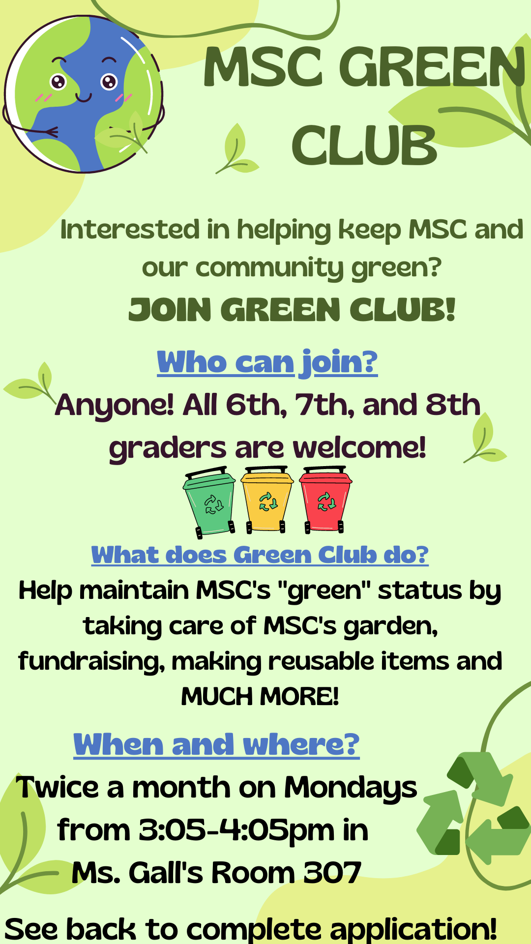 Central Activities / Clubs - Middle School-Central